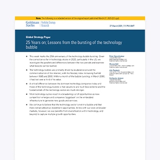 25 Years on; Lessons from the bursting of the technology bubble ...